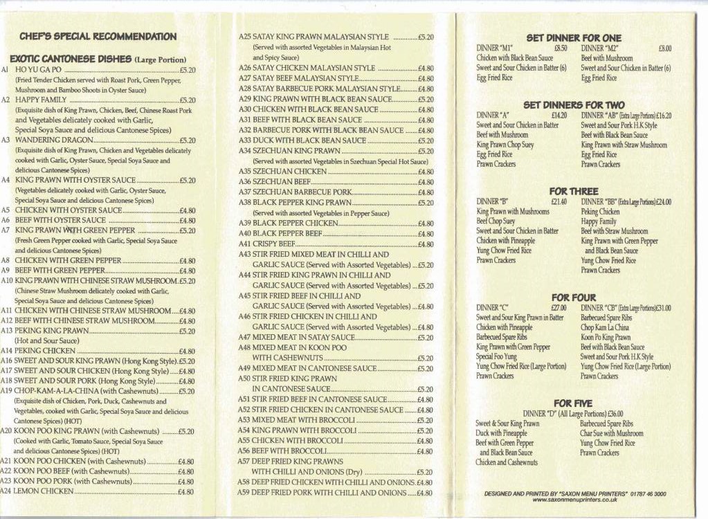 Taks House Chinese takeaway on London Rd, Leicester - Everymenu