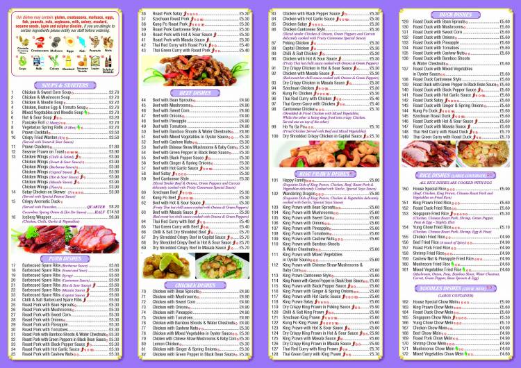 Chung`s Garden Chinese restaurant on Saffron Lane, Leicester - Everymenu