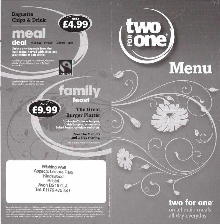 Two For One Traditional restaurant on Aspects Leisure Park, Bristol ...