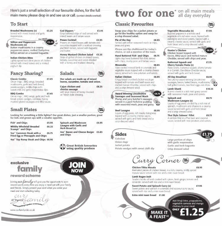 Two For One Traditional restaurant on Aspects Leisure Park, Bristol ...